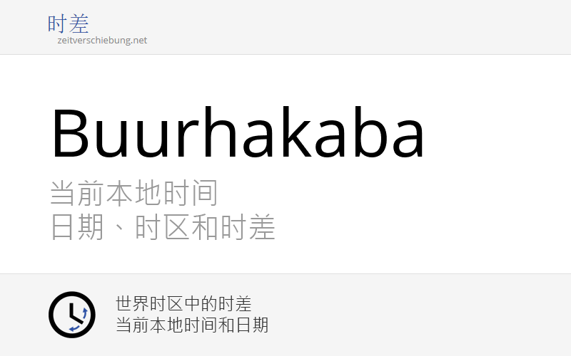 Buurhakaba 当前本地时间 & 日期、时区和时差 索马里 (Bay)