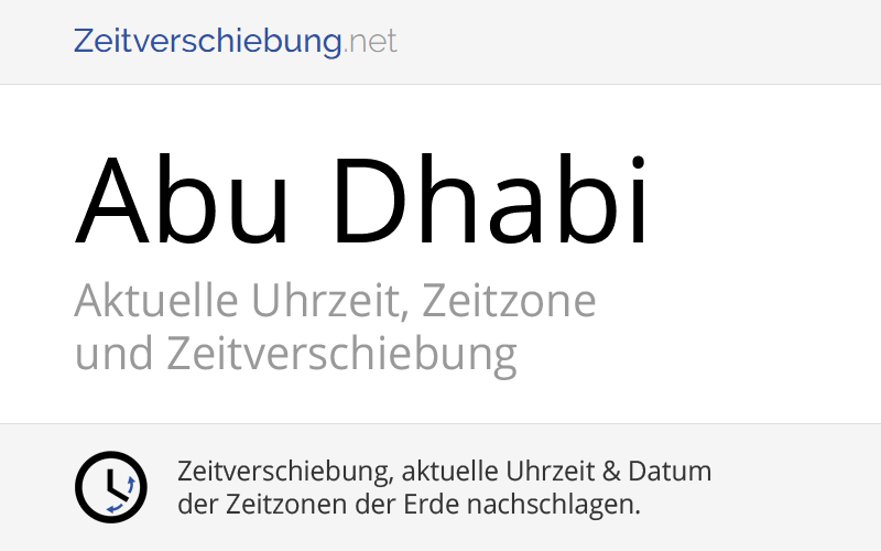 Uhrzeit In Abu Dhabi
