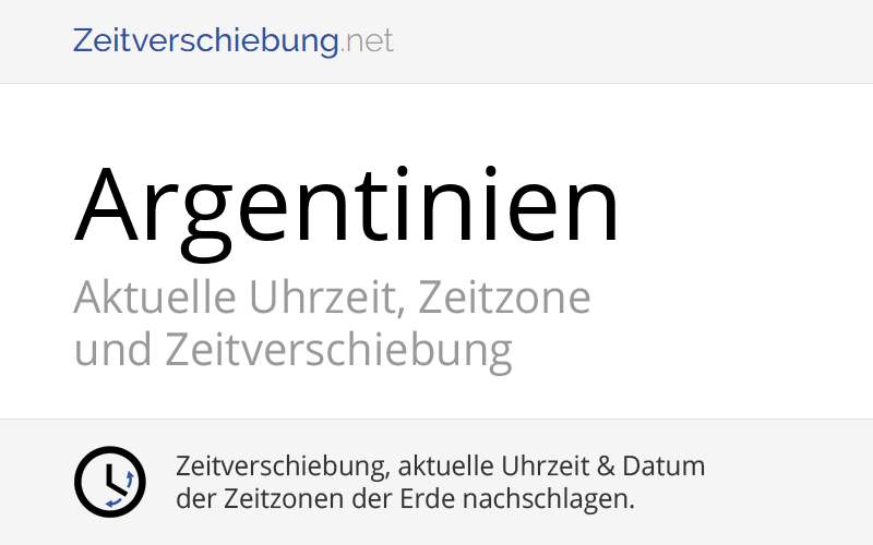 Wunderschone Aktuelle Uhrzeit Argentinien Bild