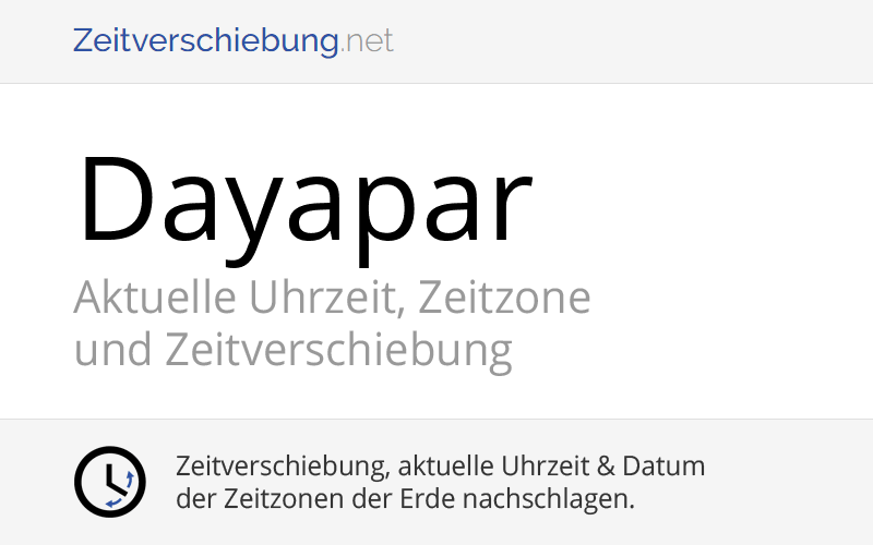 Aktuelle Uhrzeit in Dayapar, Indien (Kutch, Gujarat): Datum, Zeitzone ...
