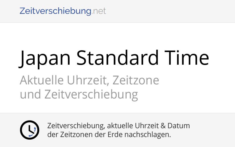 JST - Japan Standard Time: Aktuelle Uhrzeit
