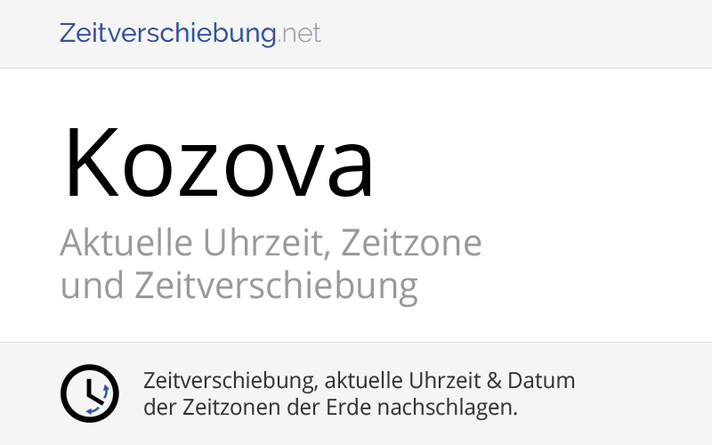 Aktuelle Uhrzeit in Kozova, Ukraine (Ternopil Raion, Ternopil): Datum ...