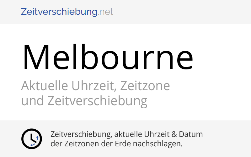 Uhrzeit Melbourne Australien