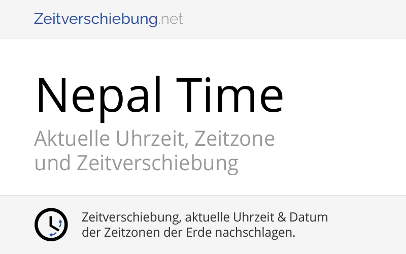 NPT - Nepal Time: Aktuelle Uhrzeit