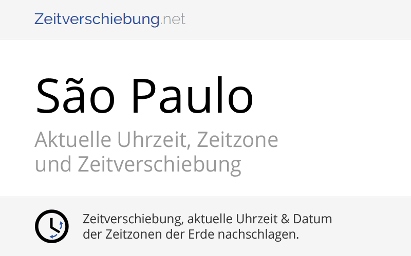Verwunderlich Uhrzeit Jetzt In Brasilien Ebenbild
