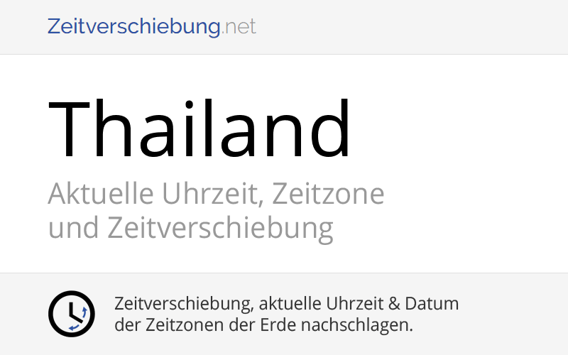 Thailand Aktuelle Uhrzeit