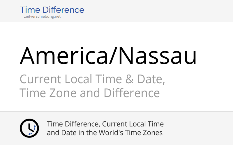 America/Nassau: Time Zone in Bahamas, Current local time