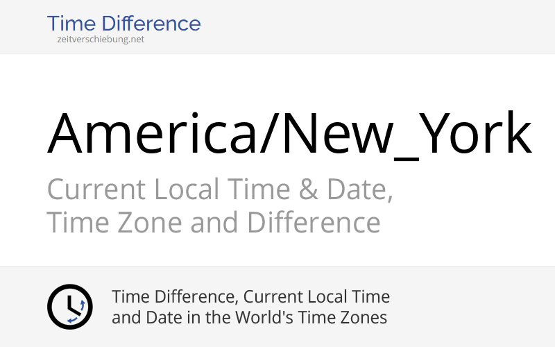 America/New_York: Time Zone in United States, Current local time