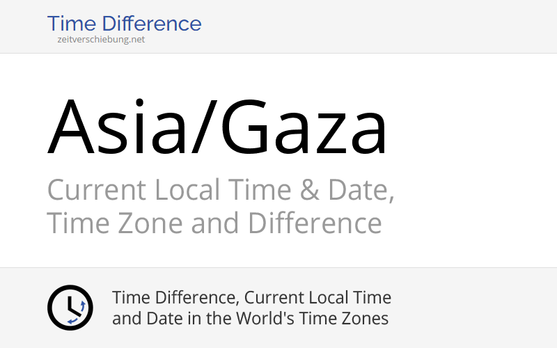 Asia/Gaza: Time Zone in Palestinian Territory, Current local time