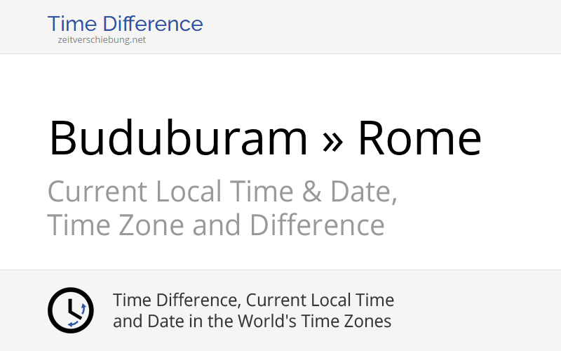 Time Difference: Buduburam, Ghana » Rome, Italy