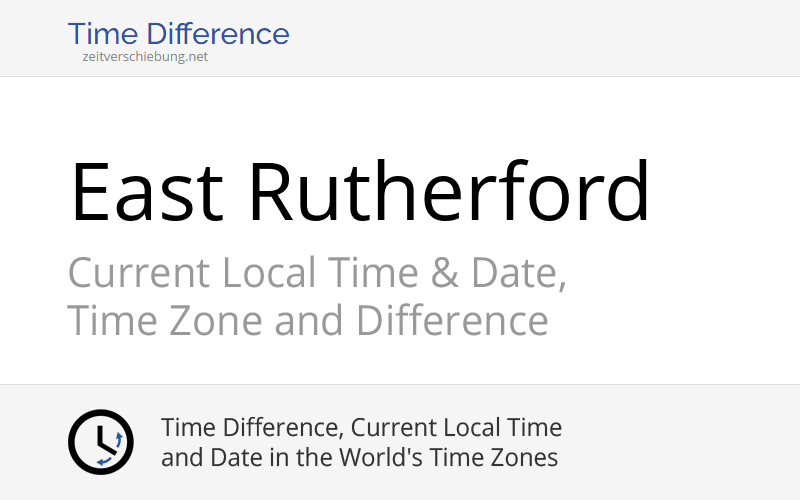 Current Local Time in East Rutherford, United States (Bergen County ...