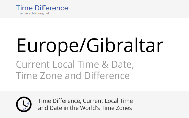 Europe/Gibraltar: Time Zone in Gibraltar, Current local time