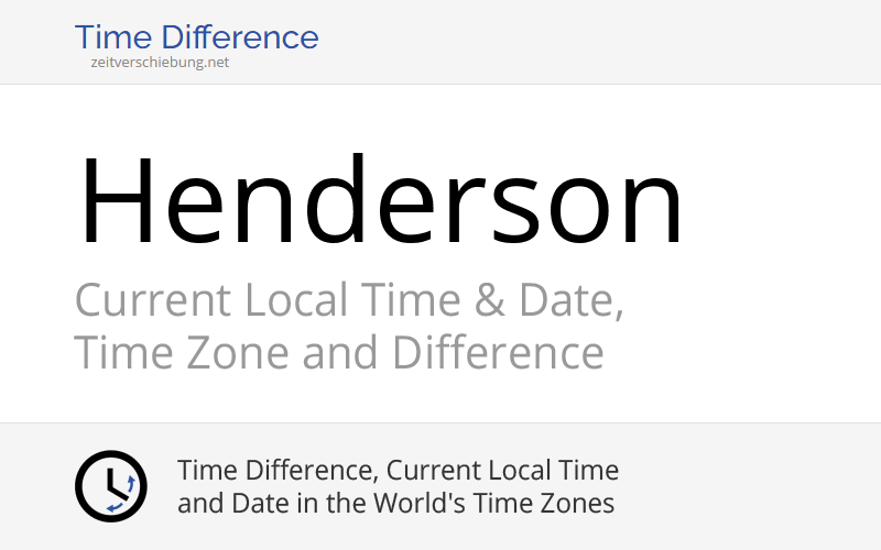 Current Local Time in Henderson, United States (Clark County, Nevada ...