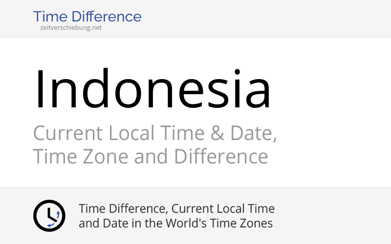 Indonesia, Asia: Current Local Time & Date, Time Zone and Time Difference