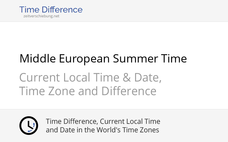 MEST - Middle European Summer Time: Current local time