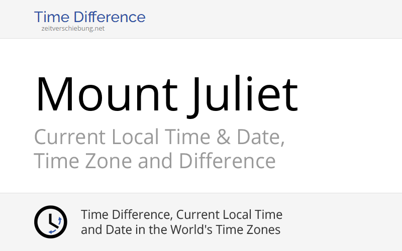 Current Local Time in Mount Juliet, United States (Wilson County ...