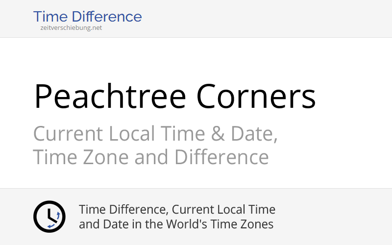 Current Local Time in Peachtree Corners, United States (Gwinnett County ...