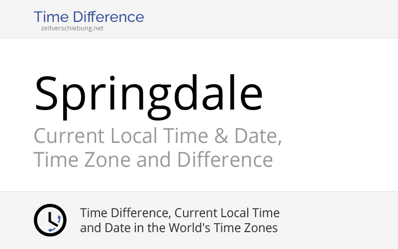 Current Local Time in Springdale, United States (Washington County ...
