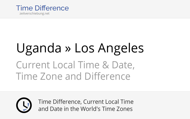 Time Difference: Uganda, Africa/Kampala » Los Angeles, United States