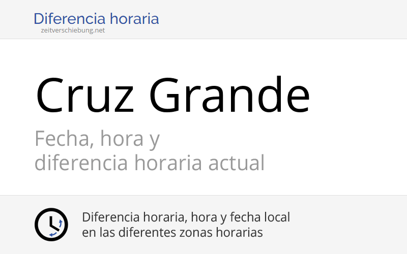 Hora actual en Cruz Grande, México (Florencio Villarreal, Guerrero ...
