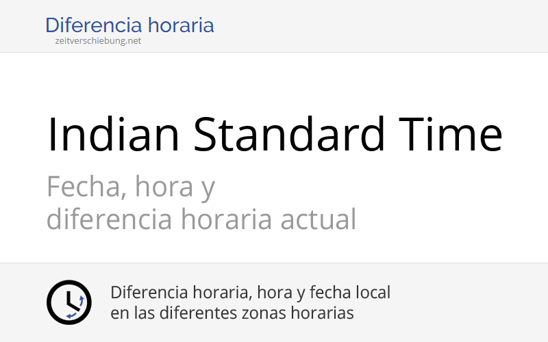 IST - Indian Standard Time: Hora actual