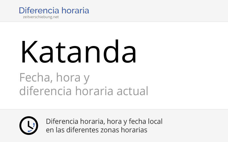 Hora actual en Katanda, República Democrática del Congo (Rutshuru ...