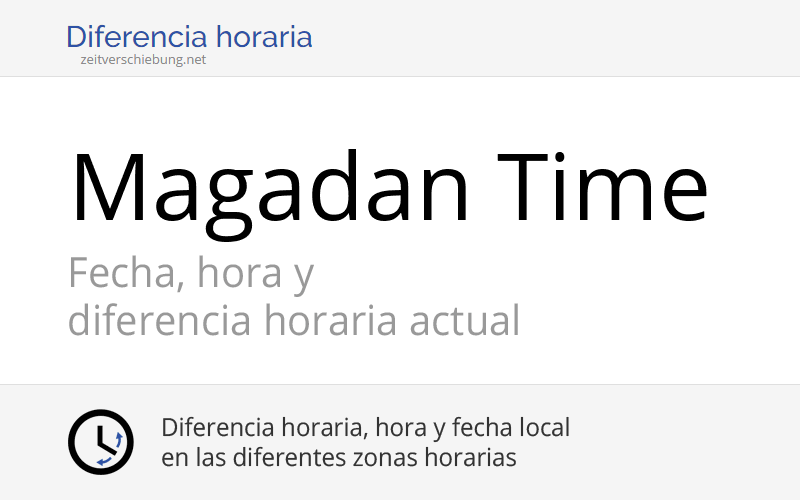 MAGT - Magadan Time: Hora actual