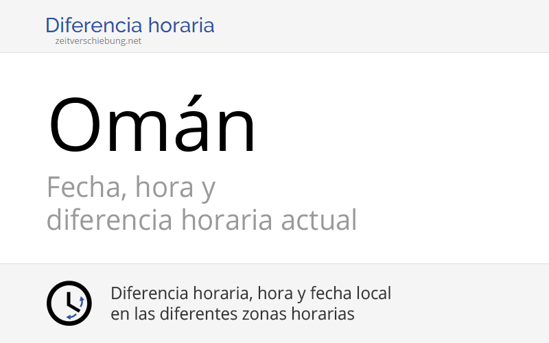 Omán, Asia: Fecha, hora y diferencia horaria actual