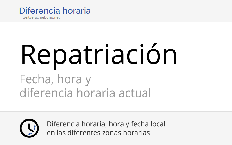 Hora actual en Repatriación, Paraguay (Repatriacion, Caaguazú ...