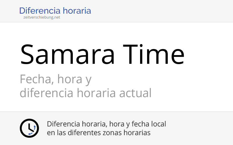 SAMT - Samara Time: Hora actual