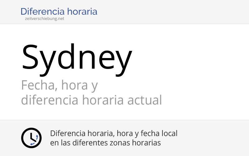 Hora actual en Sydney, Australia (New South Wales): Fecha, zona horaria ...