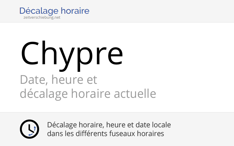 Chypre, Europe: Date, heure et décalage horaire actuelle
