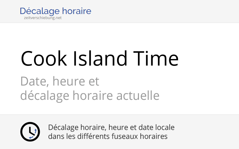 CKT - Cook Island Time: Heure actuelle