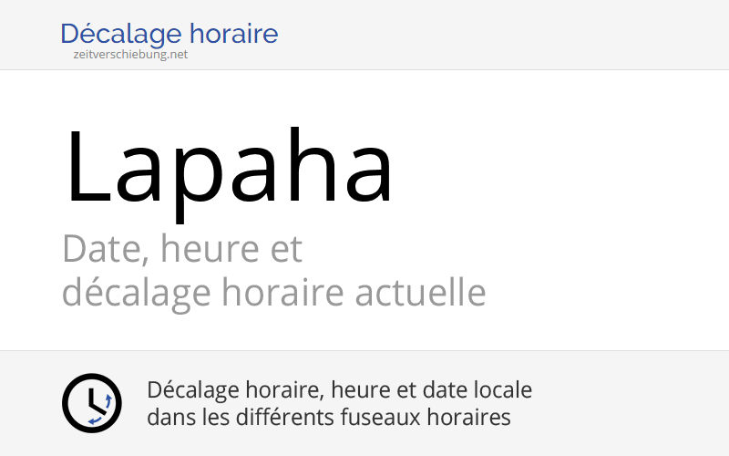 Heure actuelle à Lapaha, Tonga (Tongatapu): Date, fuseau horaire ...